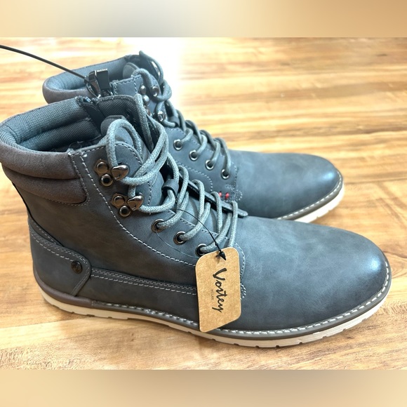 Vostey | Shoes | New Vostey Mens Casual Gray Desert Boots With Zipper ...